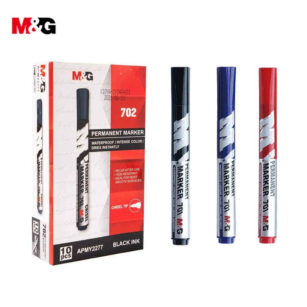 Jual Spidol Permanen M&G Eco Permanent Marker Papan Tulis Warna Hitam ...