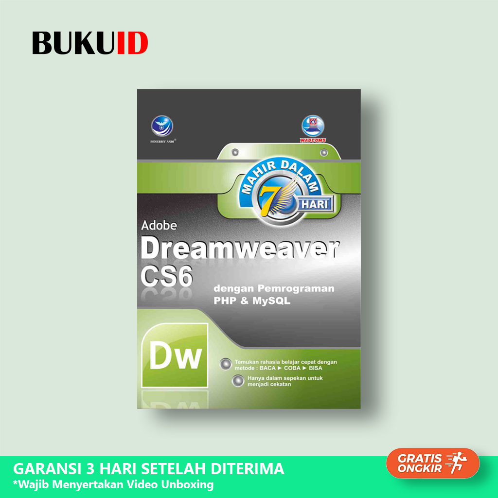 Jual Buku Mahir Dalam 7 Hari: Adobe Dreamweaver CS6 Dengan Menggunakan PHP Dan MYSQL - Original ...