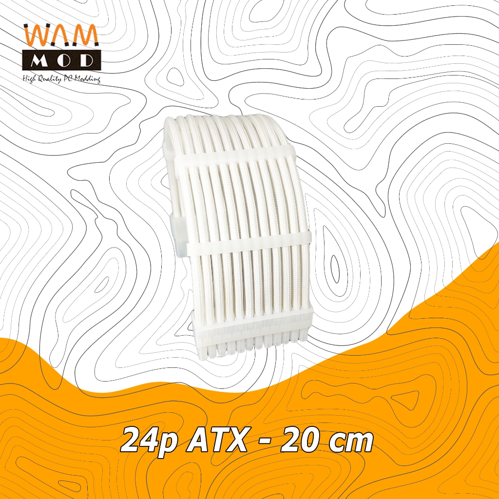 Jual Cable Sleeve Extension PSU ALL WHITE 24 pin ATX | Kabel VGA PCIE 8p 6p | Kabel CPU EPS 8p ...