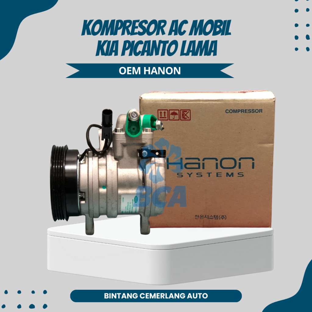Jual COMPPRESSOR KOMPRESOR AC Mobil Kia Picanto Lama OEM HANON | Shopee ...