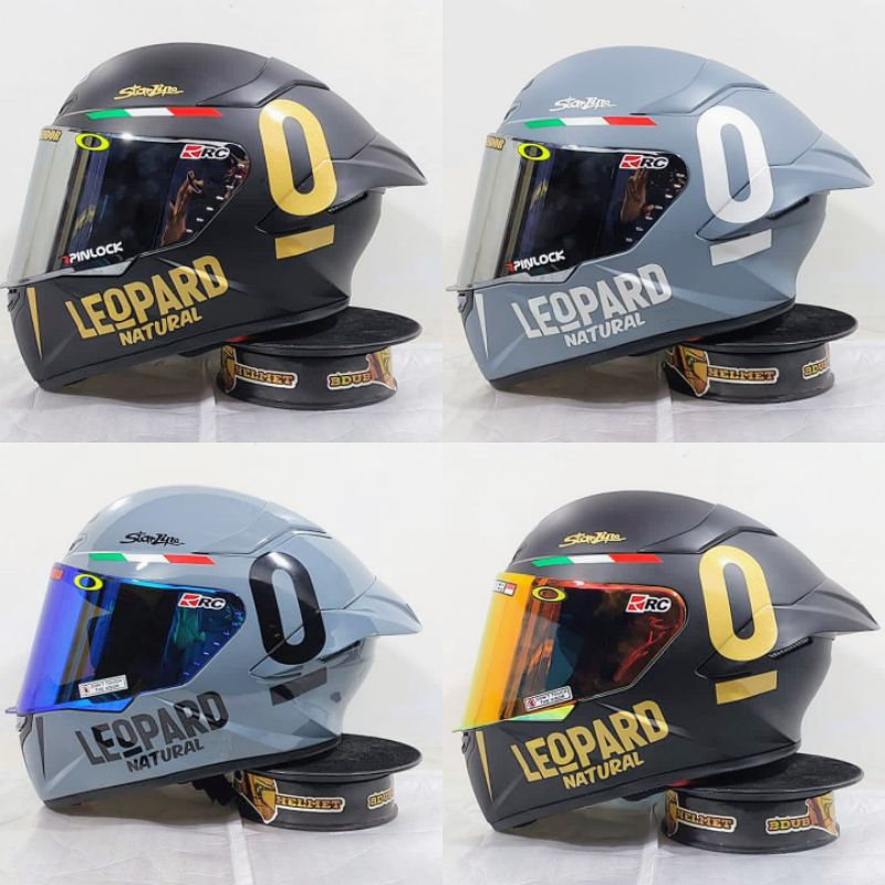 Jual Helm full face MLA TTC solid paket ganteng leopard | Shopee Indonesia