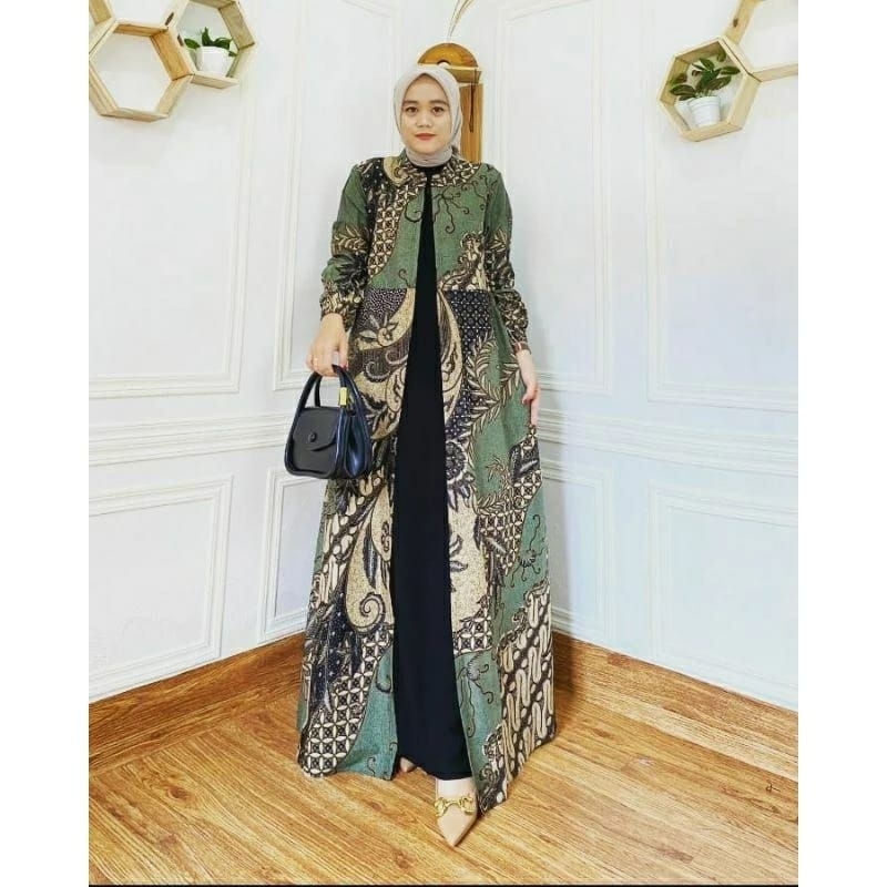Jual Gamis Batik Mix Moscrepe premium Wanita Busui Terbaru Gamis Batik ...