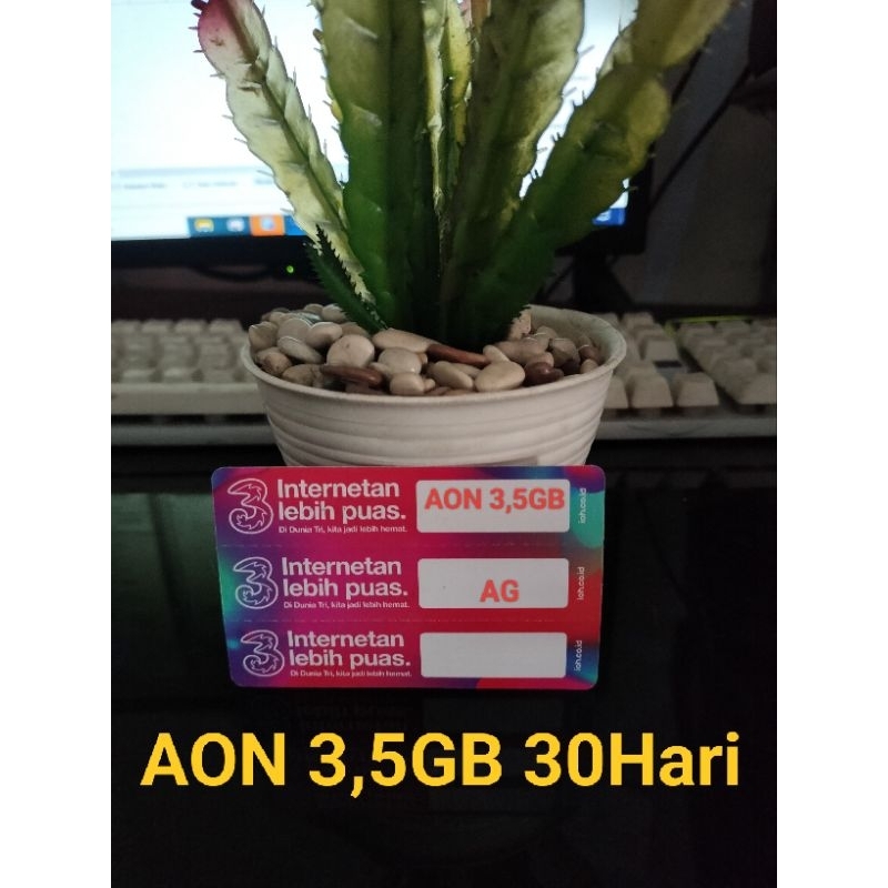 Jual Voucher Kuota Data Tri 3 Three Aon 3,5GB | Shopee Indonesia