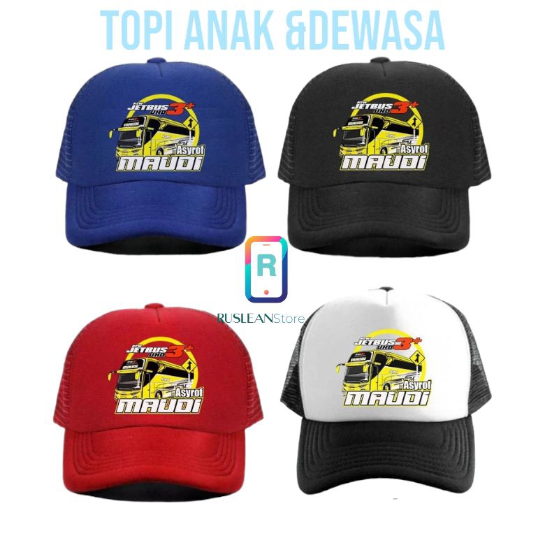 Jual TOPI TRUCKER ANAK DAN DEWASA SERIES BUS MAUDY FREE STICKER ...