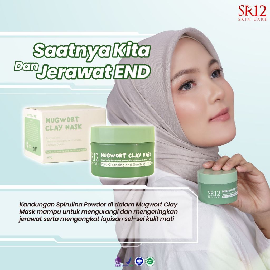 Jual Mugwort Clay Mask Sr12 / Mask Glowing Bebas Jerawat | Shopee Indonesia
