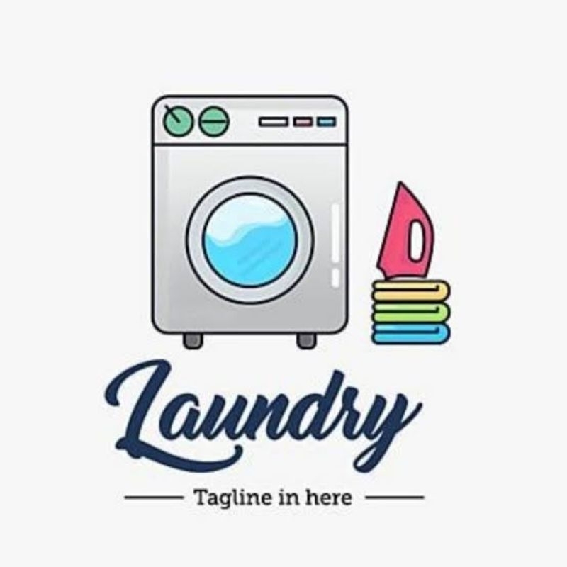 Jual poster stiker laundry ukuran 1 meter besar bisa riqwest nama ...