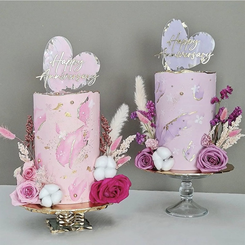 Jual CAKE TOPPER AKRILIK ANNIVERSARY HIASAN KUE LOVE DEKORASI KUE ...