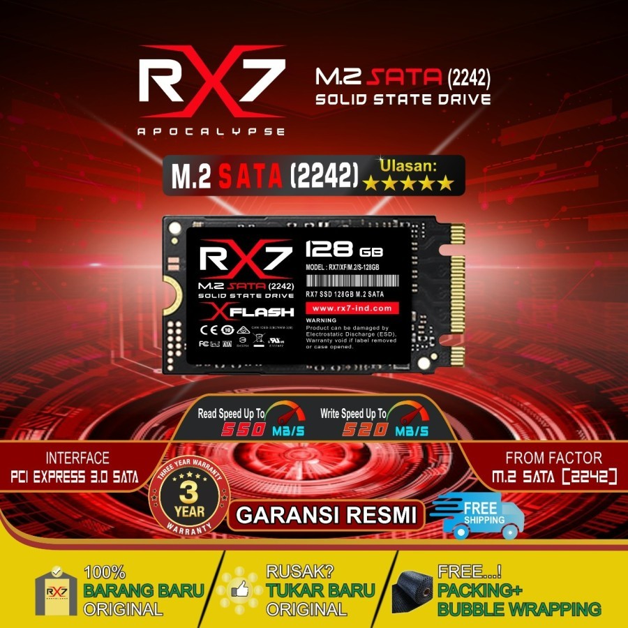 Jual SSD RX7 M2 SATA 128GB 2242 M.2 SATA / M2SATA | Shopee Indonesia