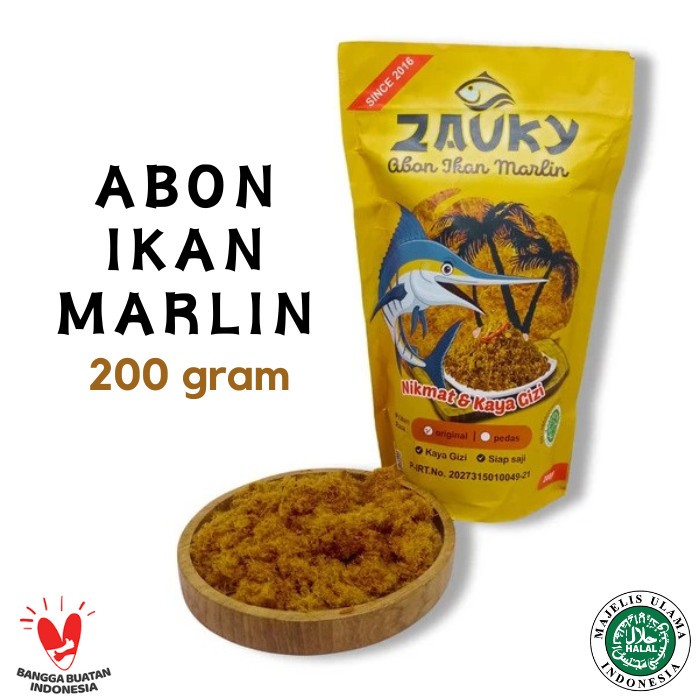 Jual Abon Ikan Asli Marlin Asli Khas Sulawesi Merk Zauky Indonesia Timur | Shopee Indonesia