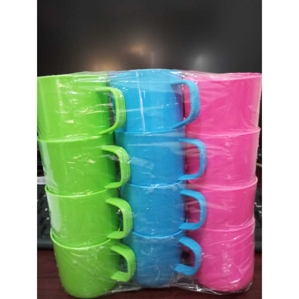 Jual JSP - 12pcs Cangkir Plastik Mini / Cangkir Pegangan Murah | Shopee ...