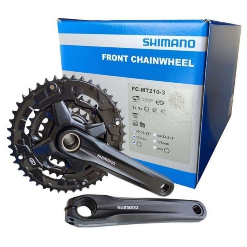 Jual Crank Set Shimano Altus MT210 Triple 40T / 30T / 22T Original with ...