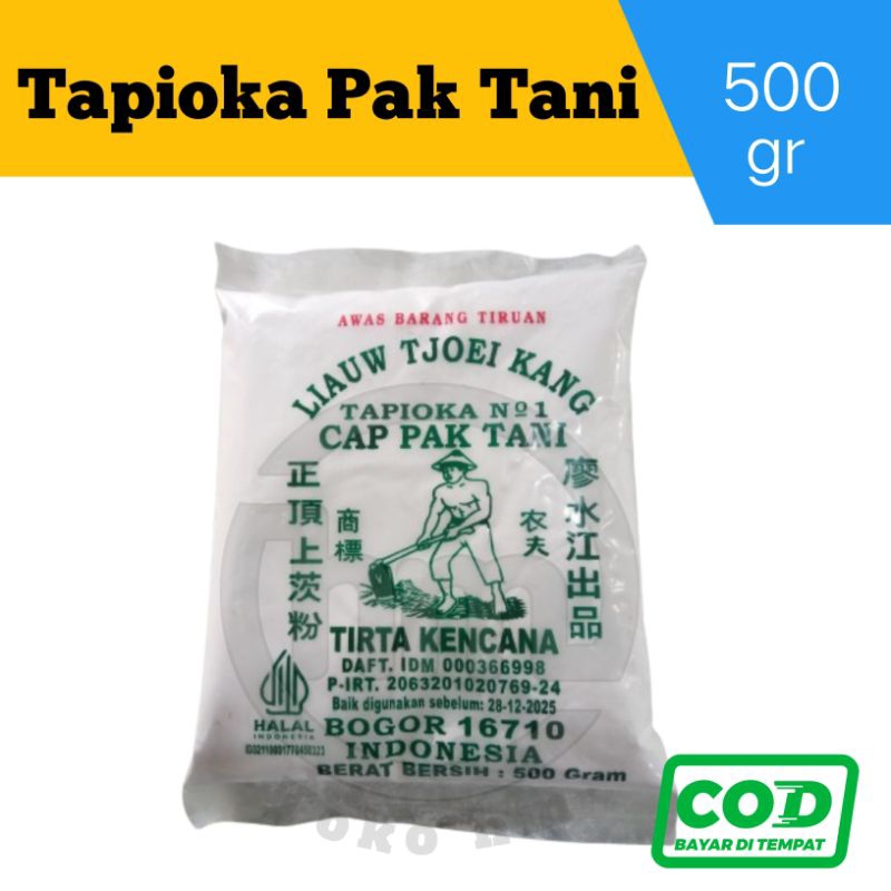 Jual Tepung Kanji Cap Pak Tani / Tapioka Pak tani / Sagu Tani 500gr ...