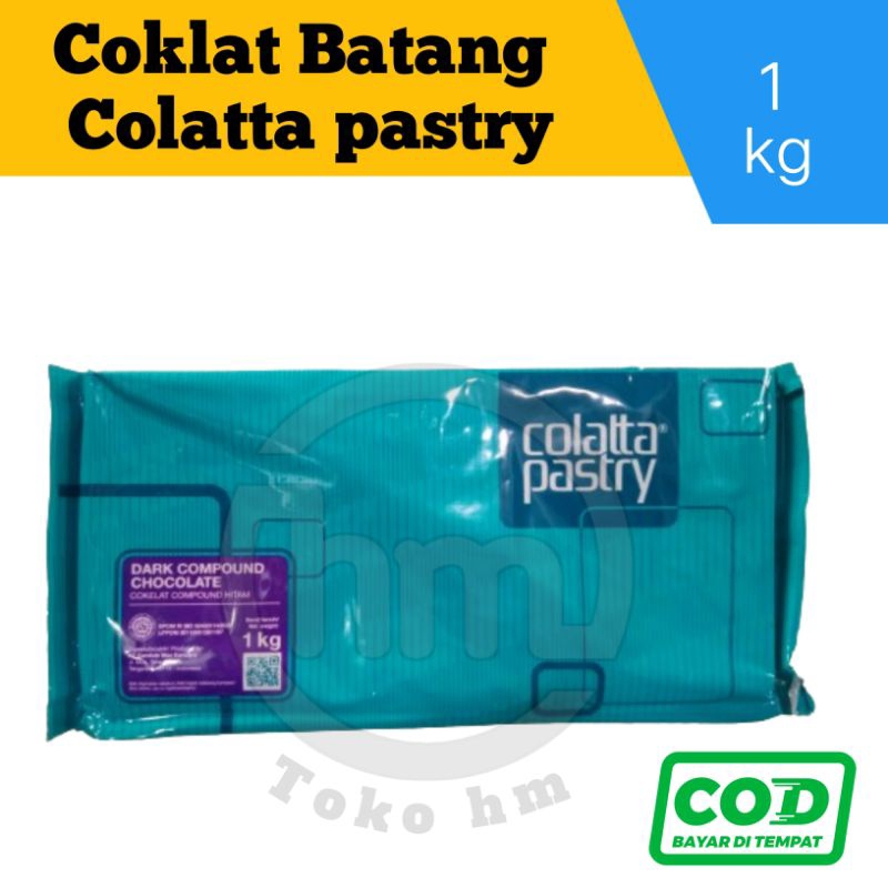 Jual Coklat Batang / Colatta Pastry dark chocolate compound 1kg ...