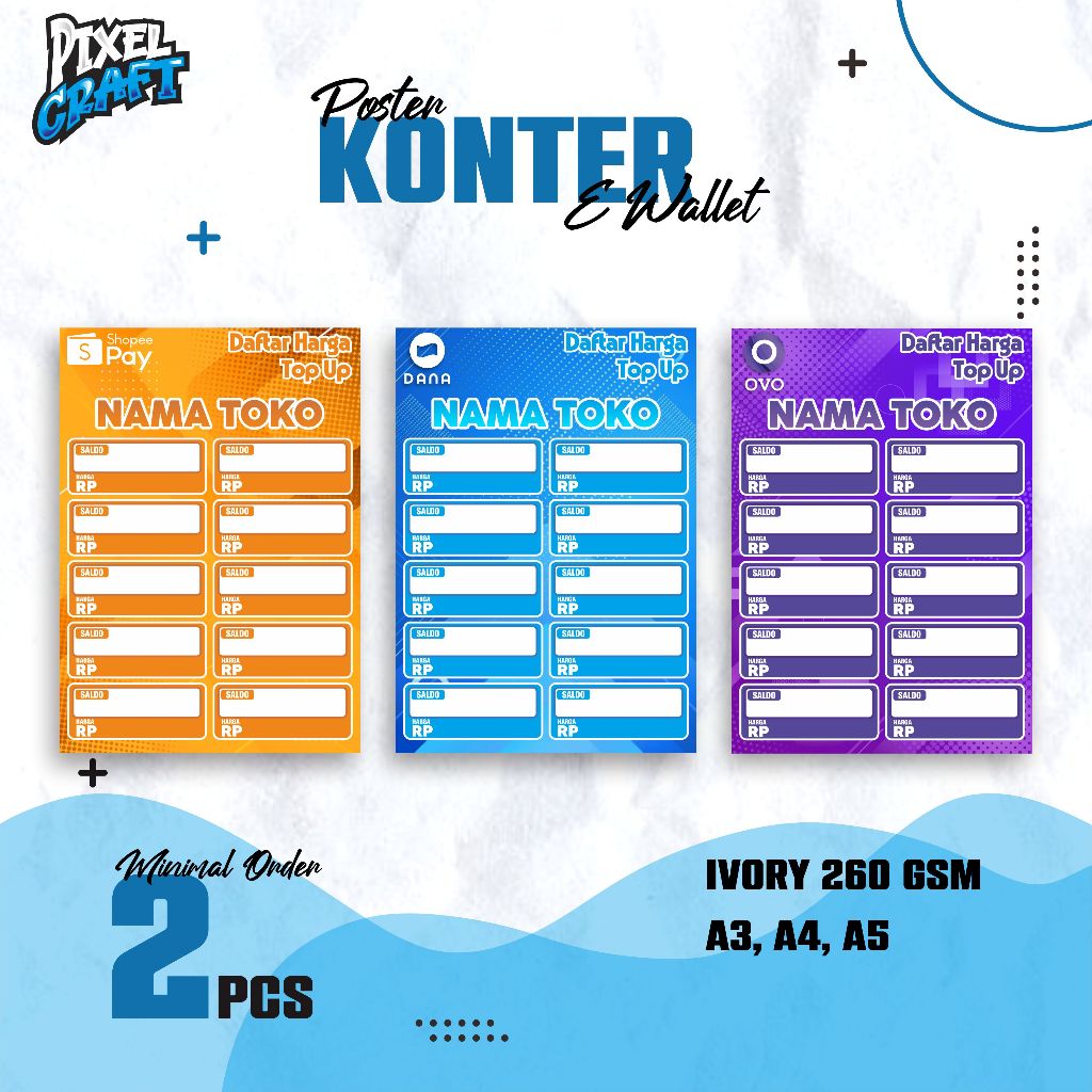 Jual Poster Konter Custom/Poster Daftar Harga Konter/Poster Konter ...