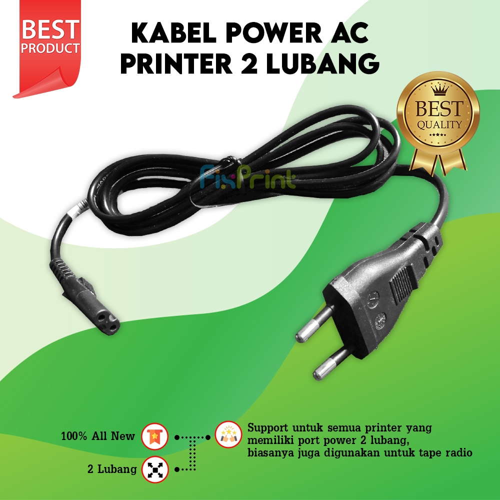 Jual Kabel Power Listrik 2 lubang utk Tape Radio PS Printer AC Cord ...