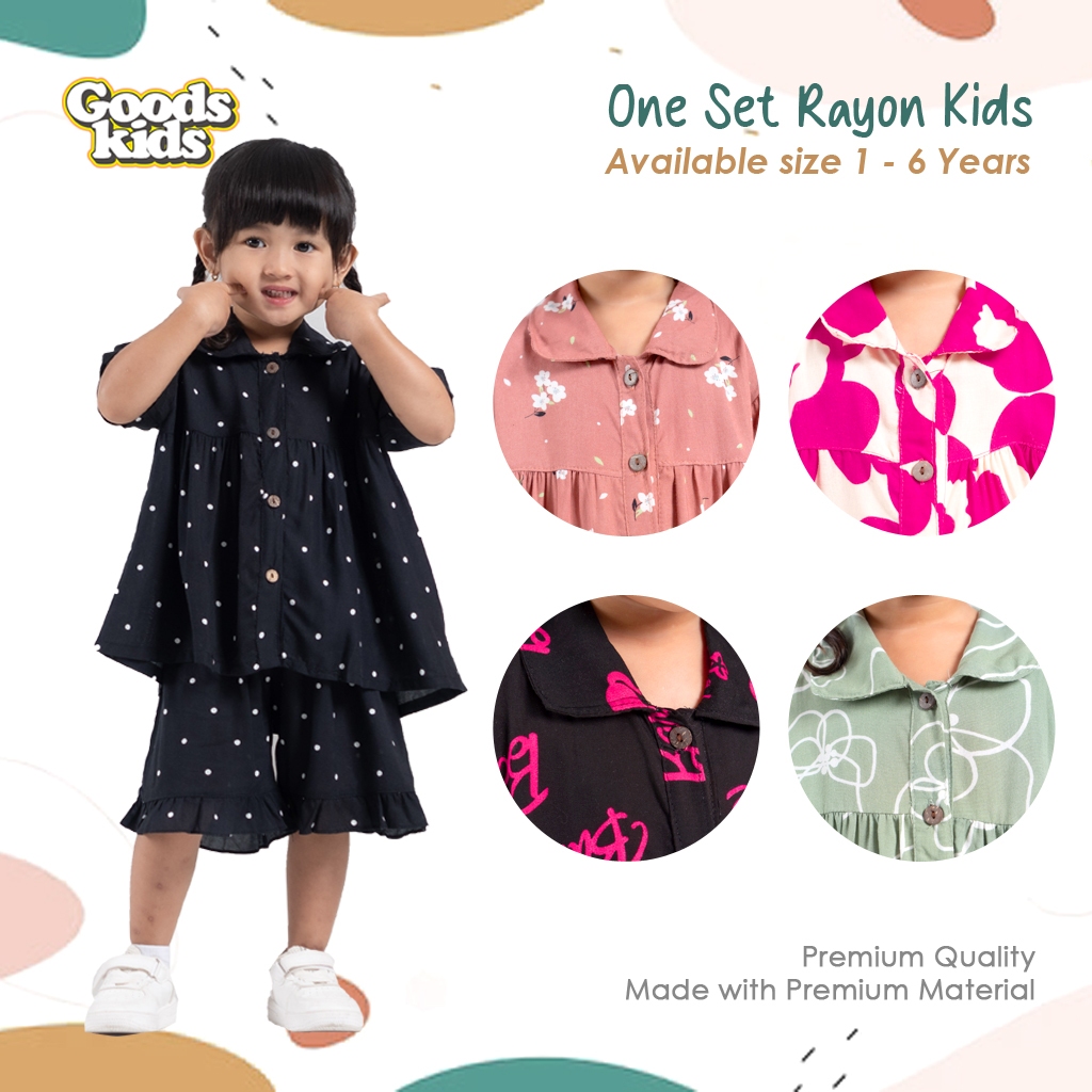 Jual Setelan Anak Perempuan Rayon Premium Usia 1-6 Tahun Goodskids Lula ...
