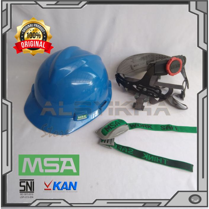 Jual Helm Safety SNI MSA Lokal Plus Fastrack + Tali Dagu Helm Proyek ...