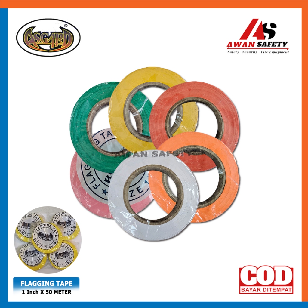 Jual Flaging Tape/ Flagging Pita Survey 1" x 50 Meter | Shopee Indonesia