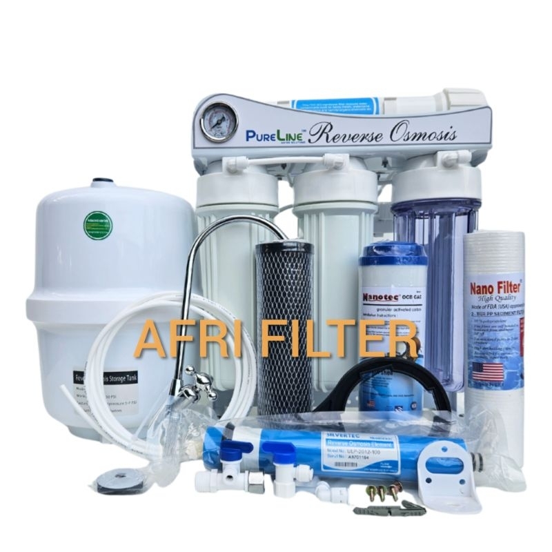 Jual Mesin RO Pureline 100 Gpd 5 Step duduk / Reverse Osmosis Filter ...