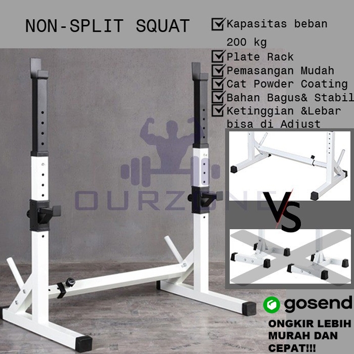 Jual Mobile Squat Stand Adjustable Bench Press Rack | Shopee Indonesia