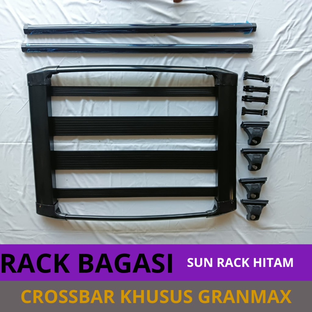 Jual Cilan Variasi - Paket Rack Bagasi Atas Mobil Oval Hitam Kaki Rack ...