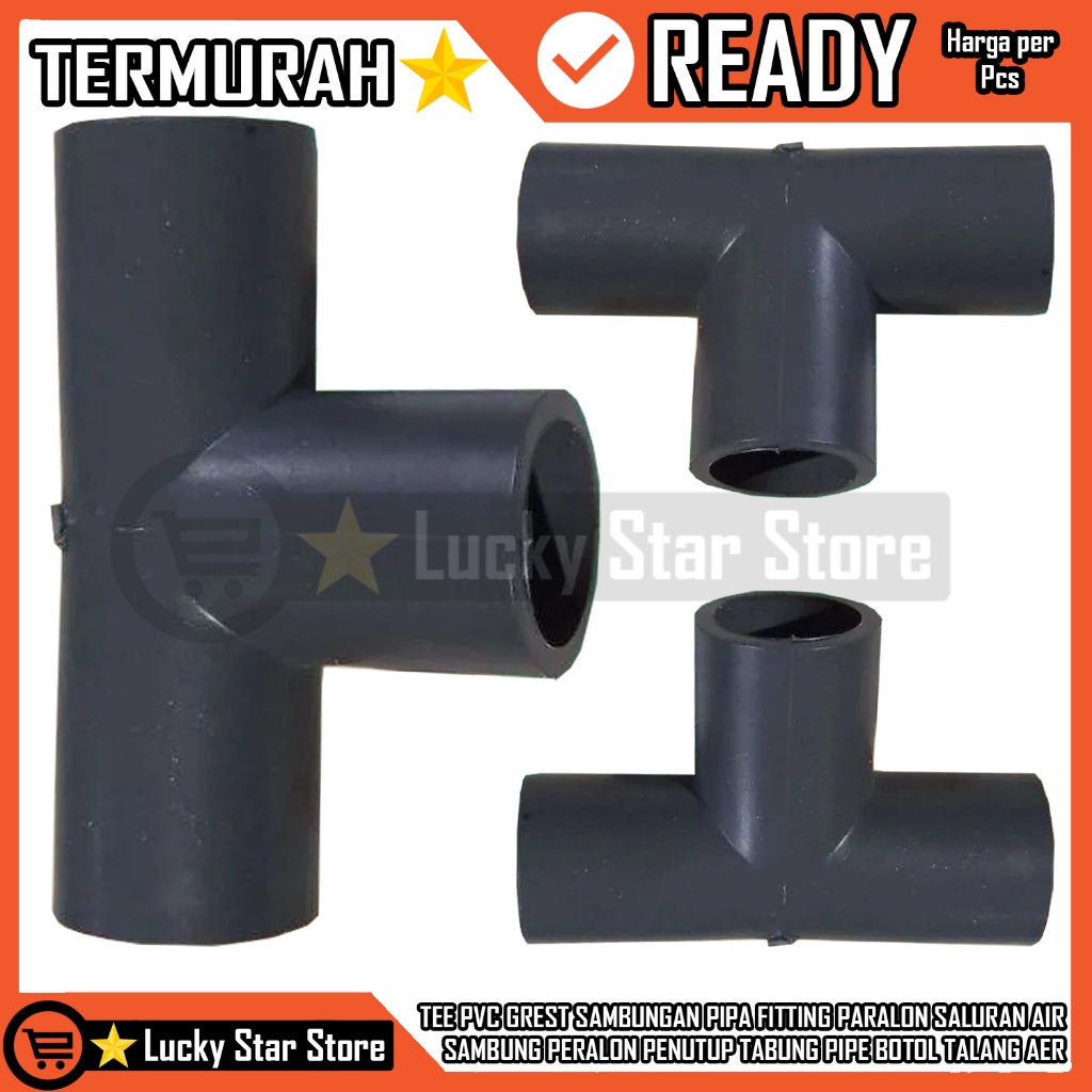Jual TEE PVC GREST SAMBUNGAN PIPA FITTING PARALON 8 IN INCHI INCI ...