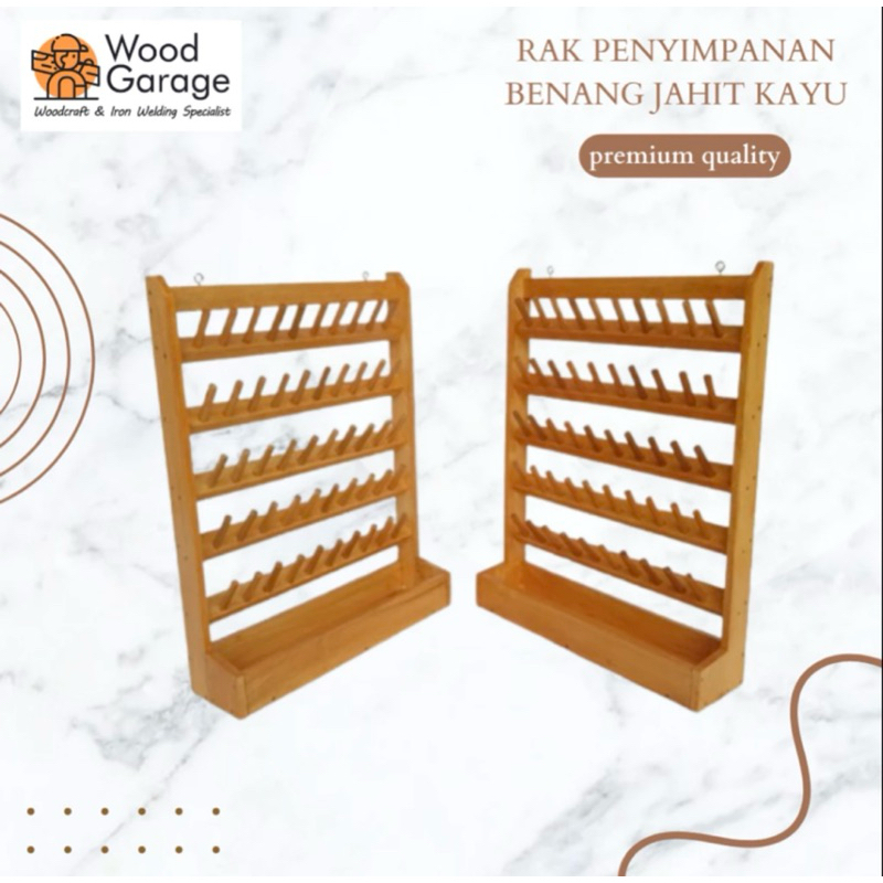 Jual Rak Kayu Benang Jahit by WOOD GARAGE (READY STOCK) | Shopee Indonesia