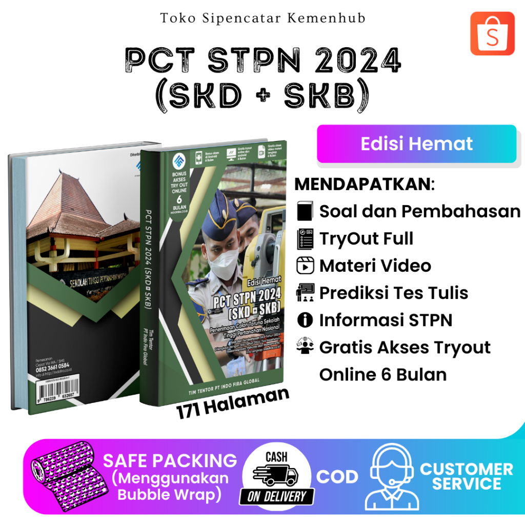 Jual Terbaru Buku PCT STPN 2024 [SKD + SKB] (Edisi Hemat + Sesuai ...