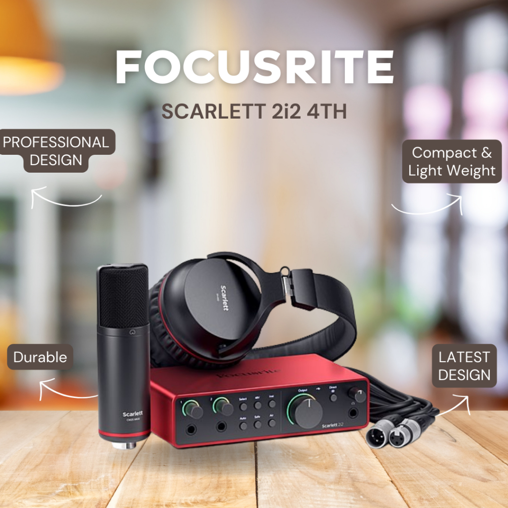 Jual MIC FOCUSRITE SCARLETT 2i2 4 TH / 2i2 4TH GEN USB INTERFACE ...