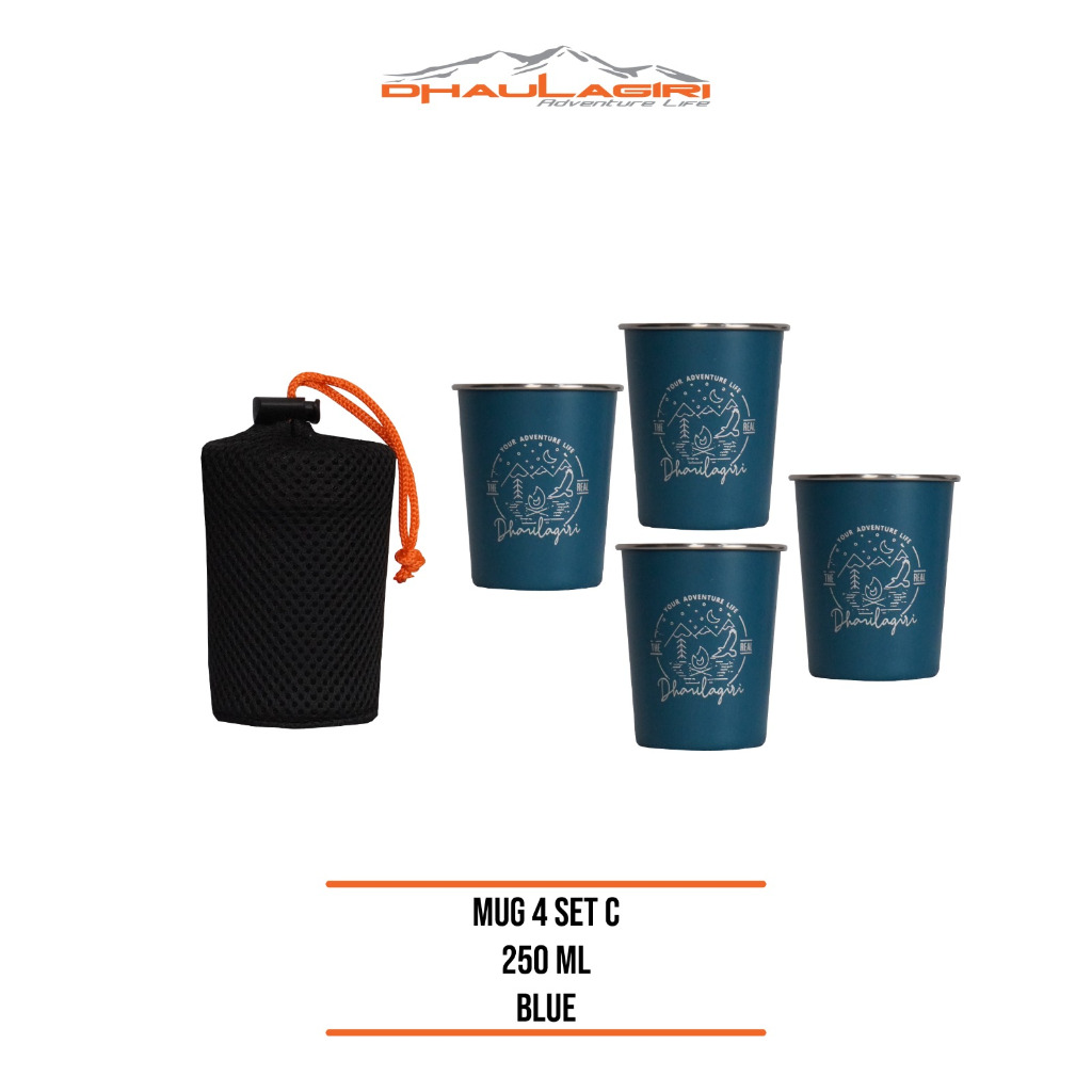 Jual Dhaulagiri Mug 4 Set C 250 Ml/ Mug Set Ultralight Untuk Camping ...
