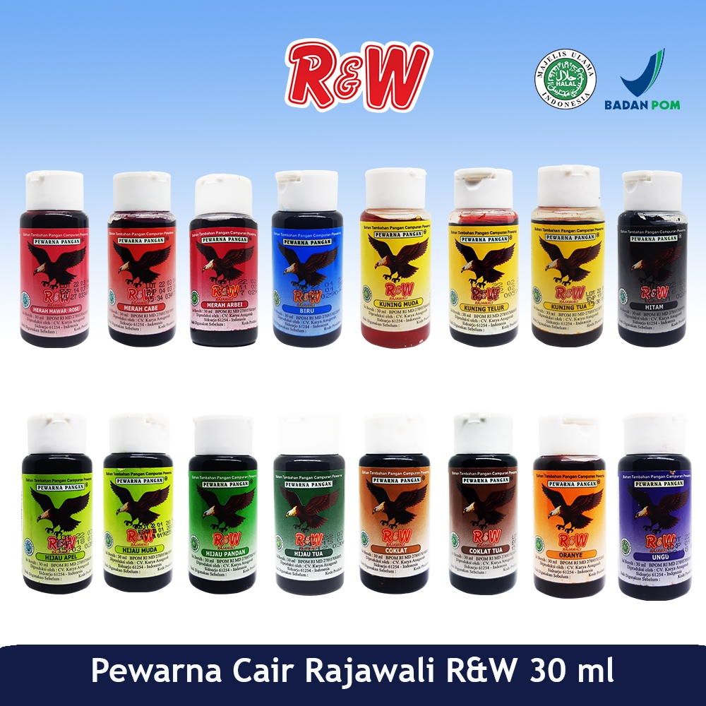 Jual Pewarna Makanan Kue Rajawali R&W RW 30 ml | Shopee Indonesia