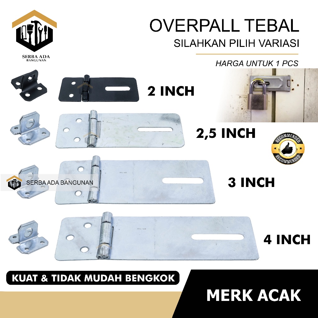 Jual SAB Overpal Tempat Gembok Galvanis Tebal VOXY 1.5" 2" 2.5" 3" 4 ...