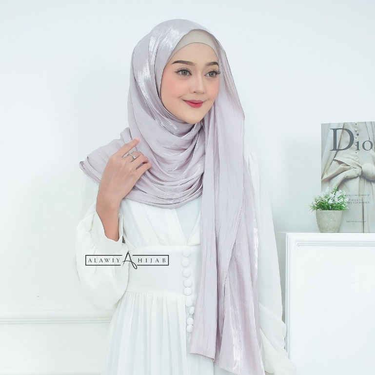 Jual Alawiyahijab - Nuha Shimmer Shawl ( Pashmina Silk Shimmer ) | Shopee Indonesia