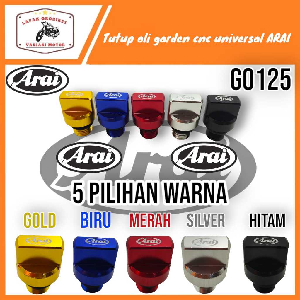 Jual Tutup Oli Gardan ARAI Tutup Oli Garden Oil Cap Full CNC Universal ... Jual Tutup Oli Gardan ARAI Tutup Oli Garden Oil Cap Full CNC Universal ...