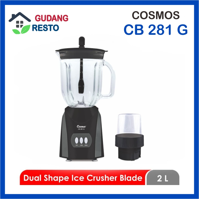 Jual COSMOS CB 281 G / P BLENDER 2 IN 1 281G 281P CB281 GELAS KACA / PLASTIK JUMBO GARANSI RESMI ...