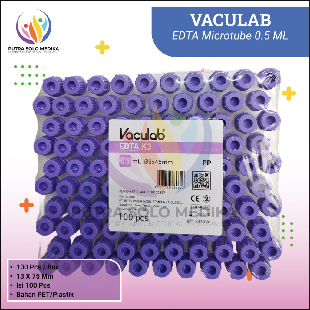 Jual Micrototube EDTA 0.5 ml Tabung Darah K3 EDTA 0.5 ml Blood ...