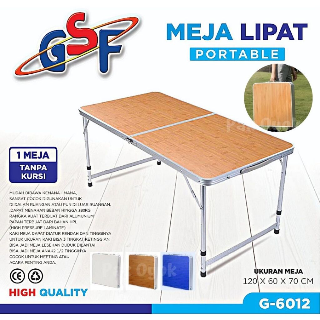 Jual Meja Lipat Koper GSF G-6012 - Meja Jualan - Meja Lipat Koper HPL ...