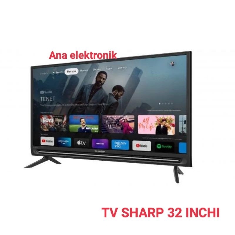 Jual TV LED SHARP 32 INCHI/ 32" 2T-C32EG1i / SMART GOOGLE TV HD | Shopee Indonesia