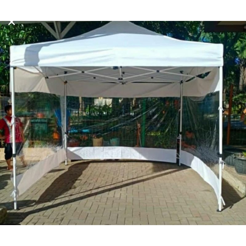 Jual Tenda lipat 3x3 premium + 3 sisi tirai | Shopee Indonesia