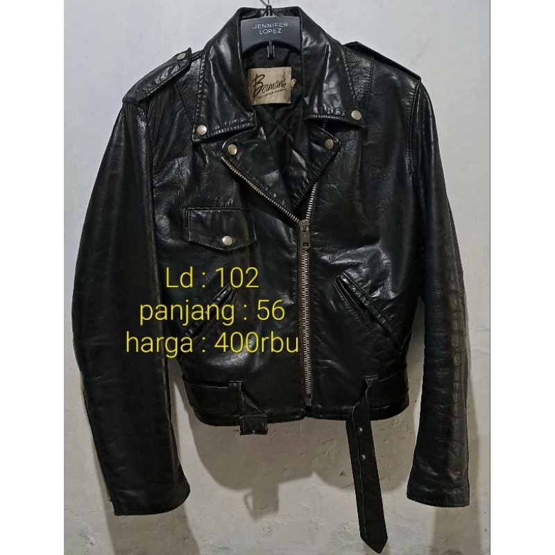 Jual Jaket Kulit sapi model Ramones | Shopee Indonesia