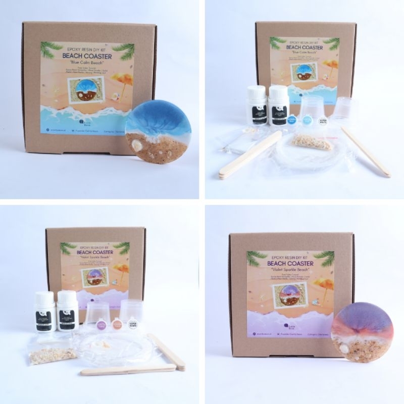 Jual CERITA RESIN - Epoxy Resin DIY KIT Beach Coaster Ocean Resin Art ...