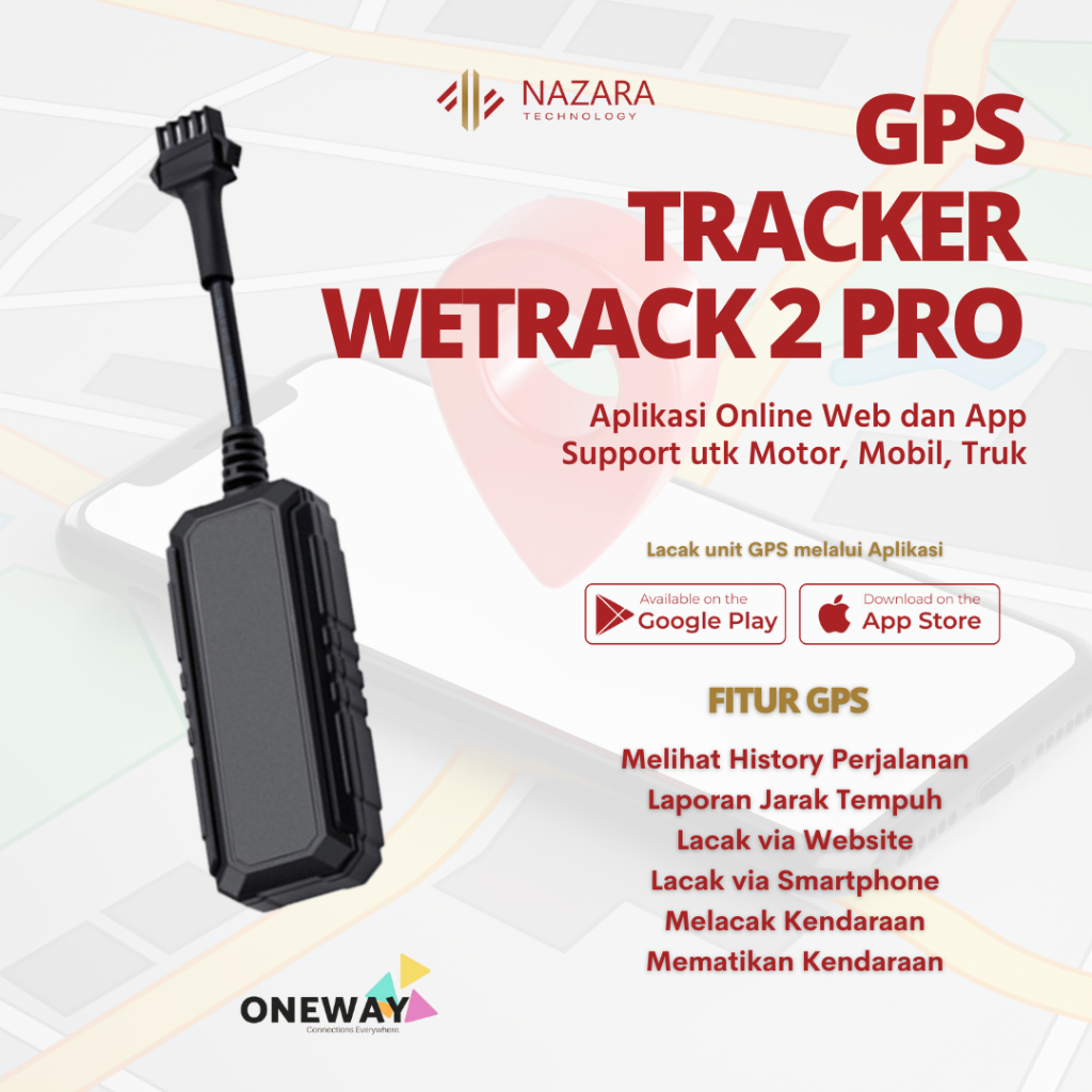 Jual GPS Tracker Motor Mobil Oneway Wetrack 2 Pro | Shopee Indonesia