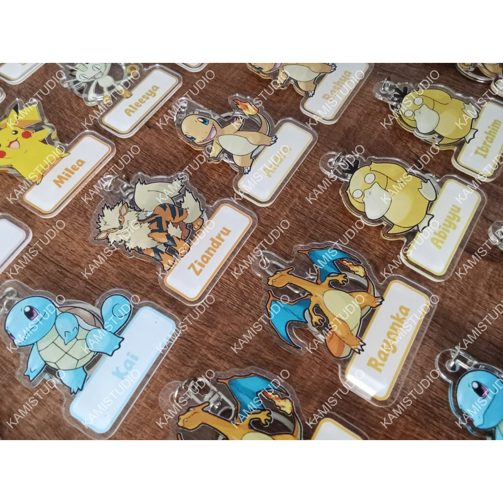 Jual GAKUN POKEMON 2MM/ GANTUNGAN KUNCI PIKACHU / GANTUNGAN TAS NAMA ...