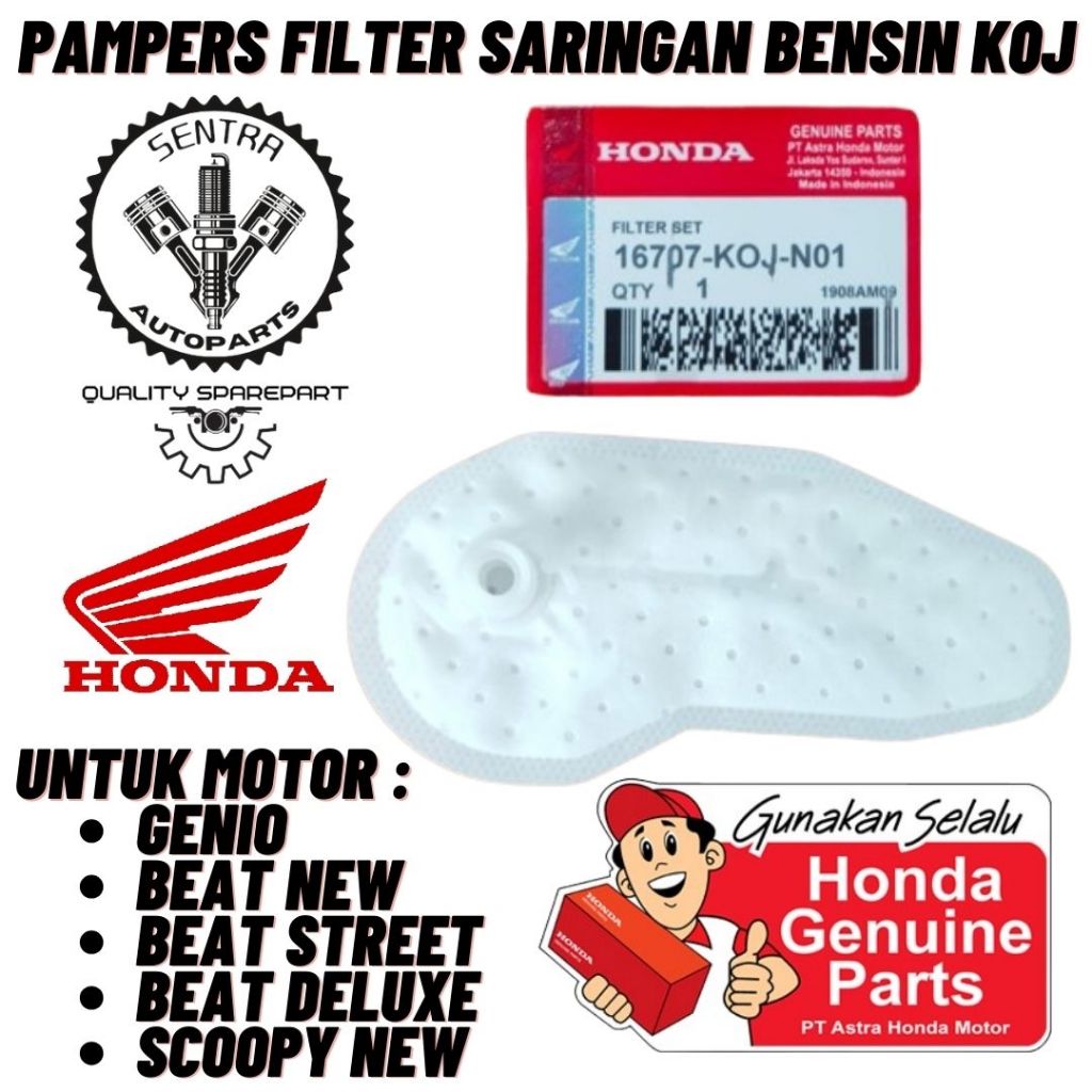Jual Original AHM Filter Saringan Bensin Pampers Fuel Pump Honda Beat ...