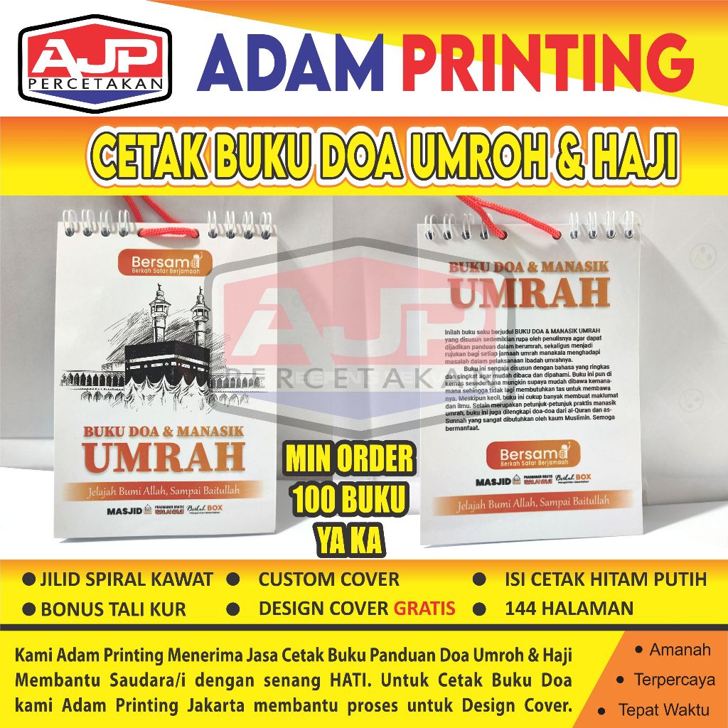 Jual Cetak Buku Doa dan Manasik Umroh Custom Murah | Shopee Indonesia