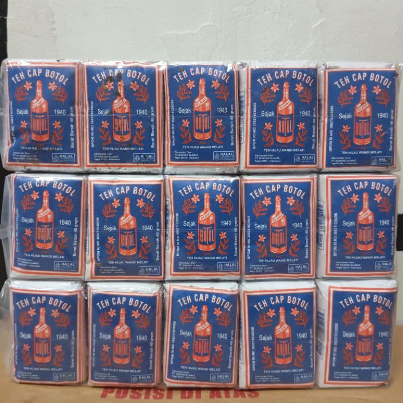 Jual Teh Cap Botol Biru 40gr (1pck isi 10pcs) | Shopee Indonesia