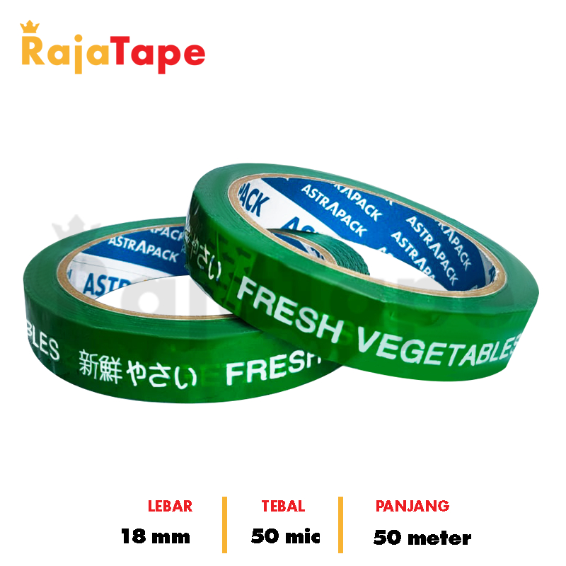 Jual Isolasi / Solatip SAYUR / Fresh Vegetable Tape 18 Mm x 50 Meter x ...