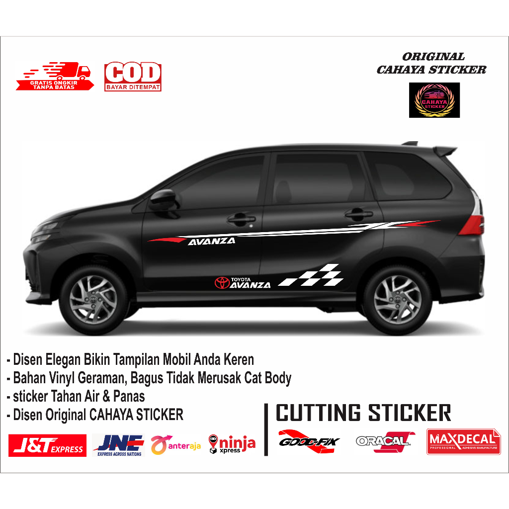 Jual sticker mobil toyota avanza sticker lis mobil toyota avanza stiker ...