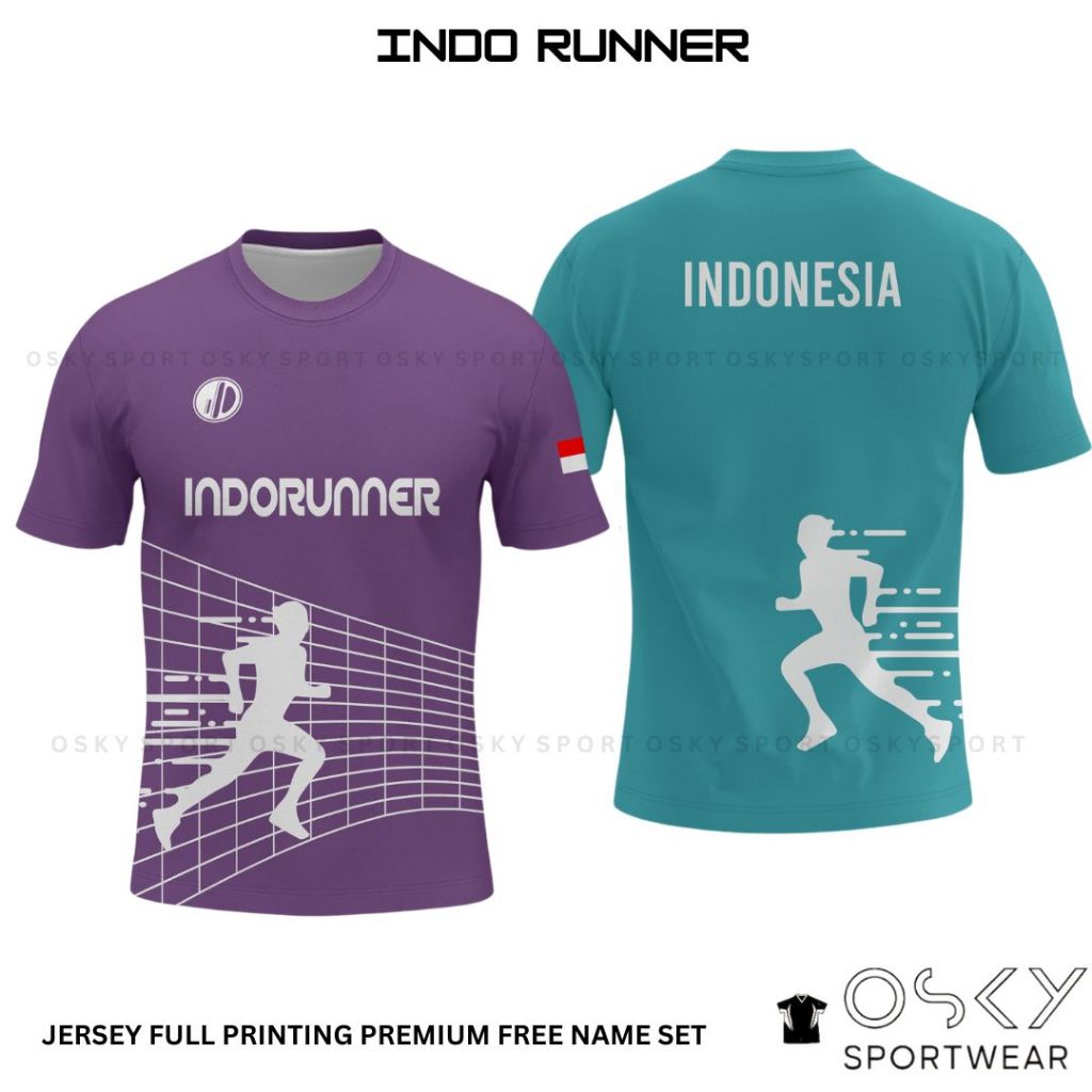 Jual JERSEY BAJU RUNNING LARI MARATHON INDORUNNER PRINTING PREMIUM ...