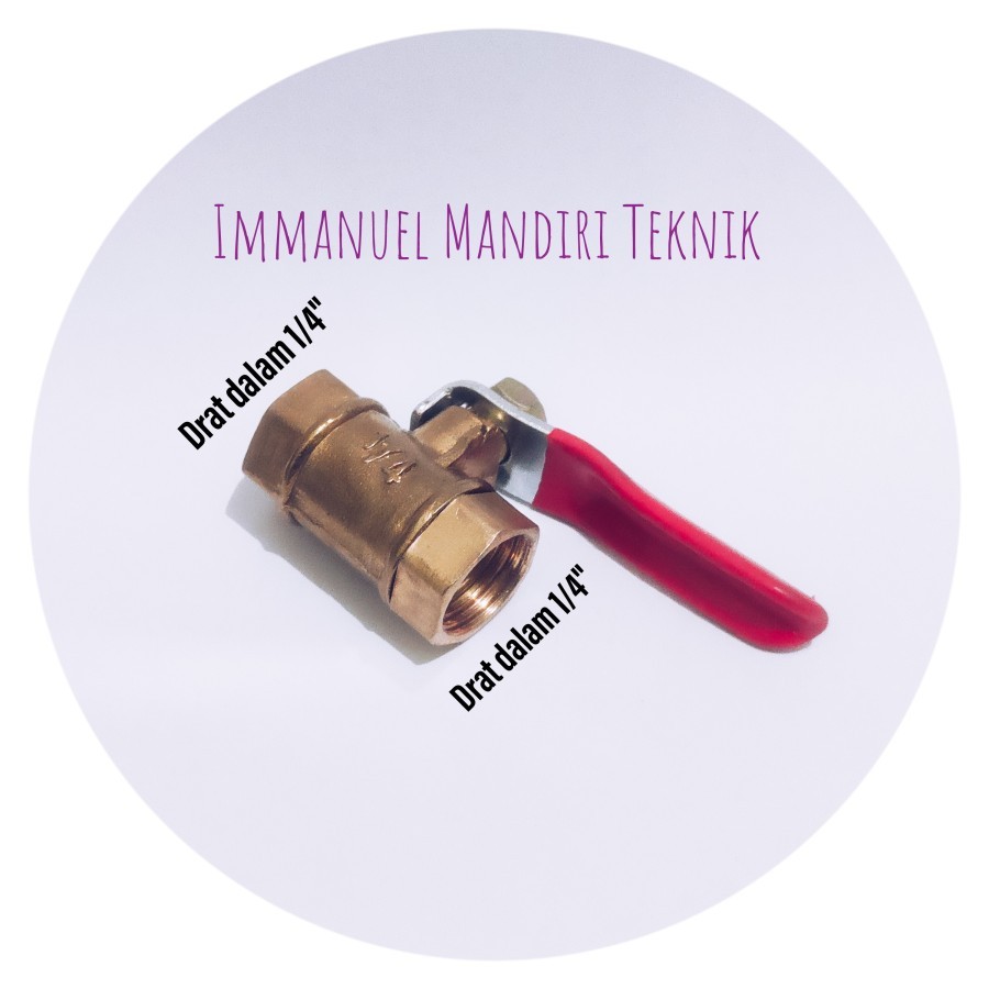 Jual Ball valve drat dalam 1/4 / Mini valve / Stop kran female 1/4 ...